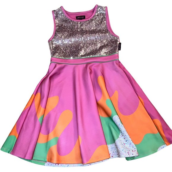 JoJo Siwa | Dresses | Jojo Siwa Multi Color Pink Sparkly Dress Medium ...